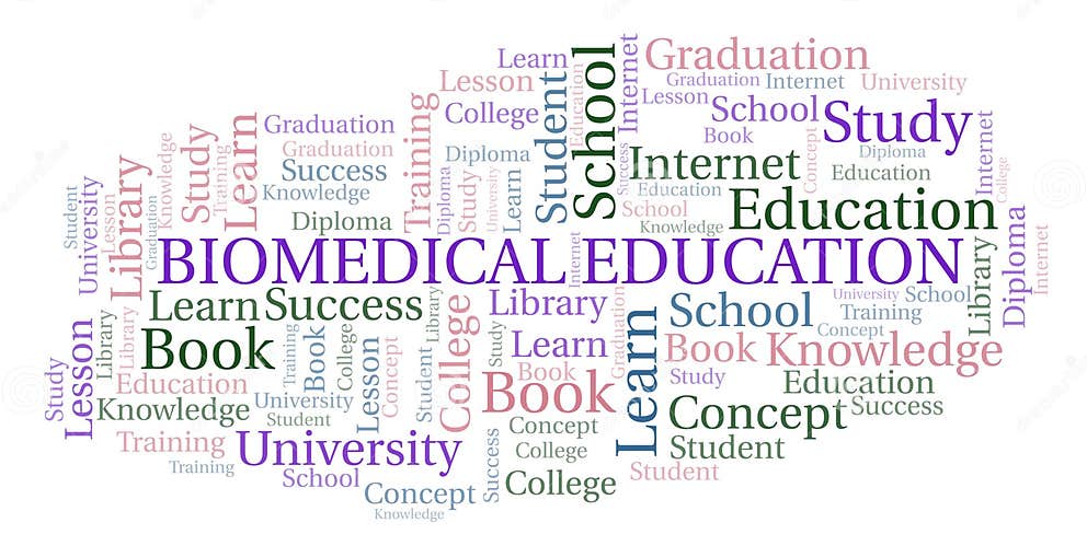 Biomedical Education Word Cloud. Stock Illustration - Illustration of ...