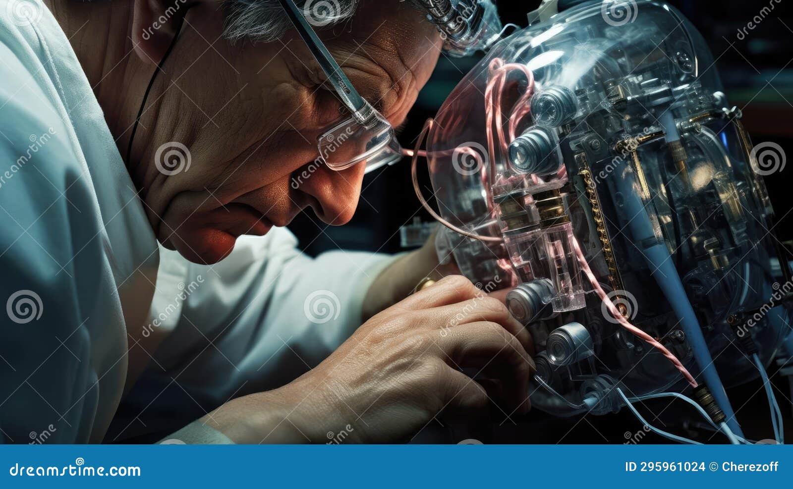 Biomedical Engineer Developing Medical Devices Stock Illustration ...