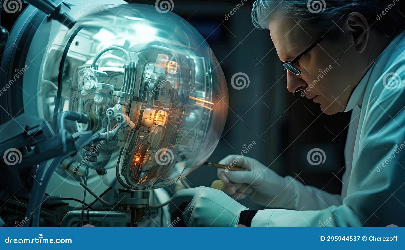 Biomedical Engineer Developing Medical Devices Stock Illustration ...