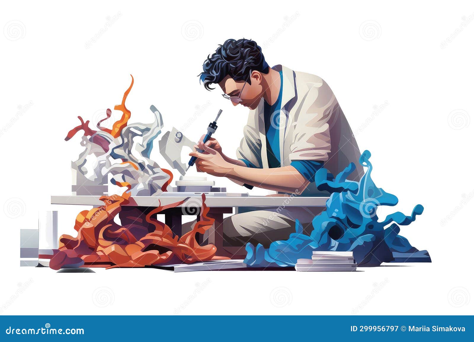 Biomedical Engineer Developing Medical Devices Stock Image ...