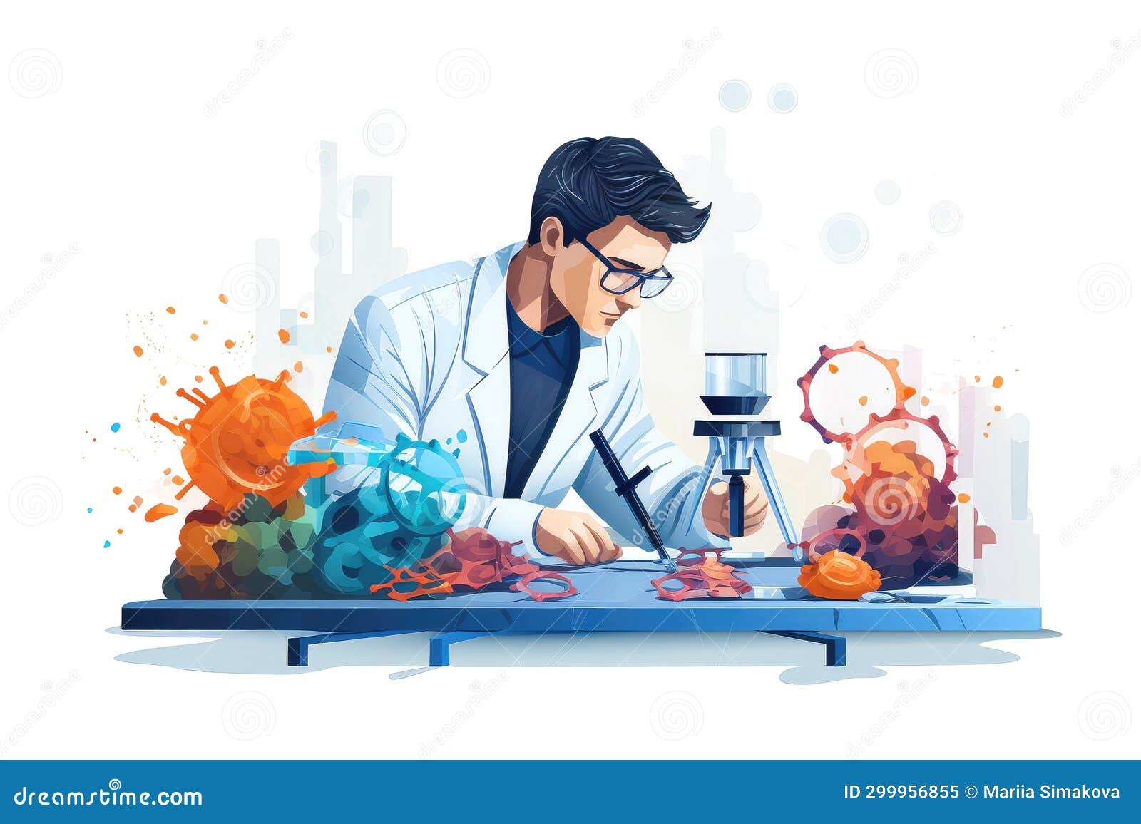 Biomedical Engineer Developing Medical Devices Stock Image ...
