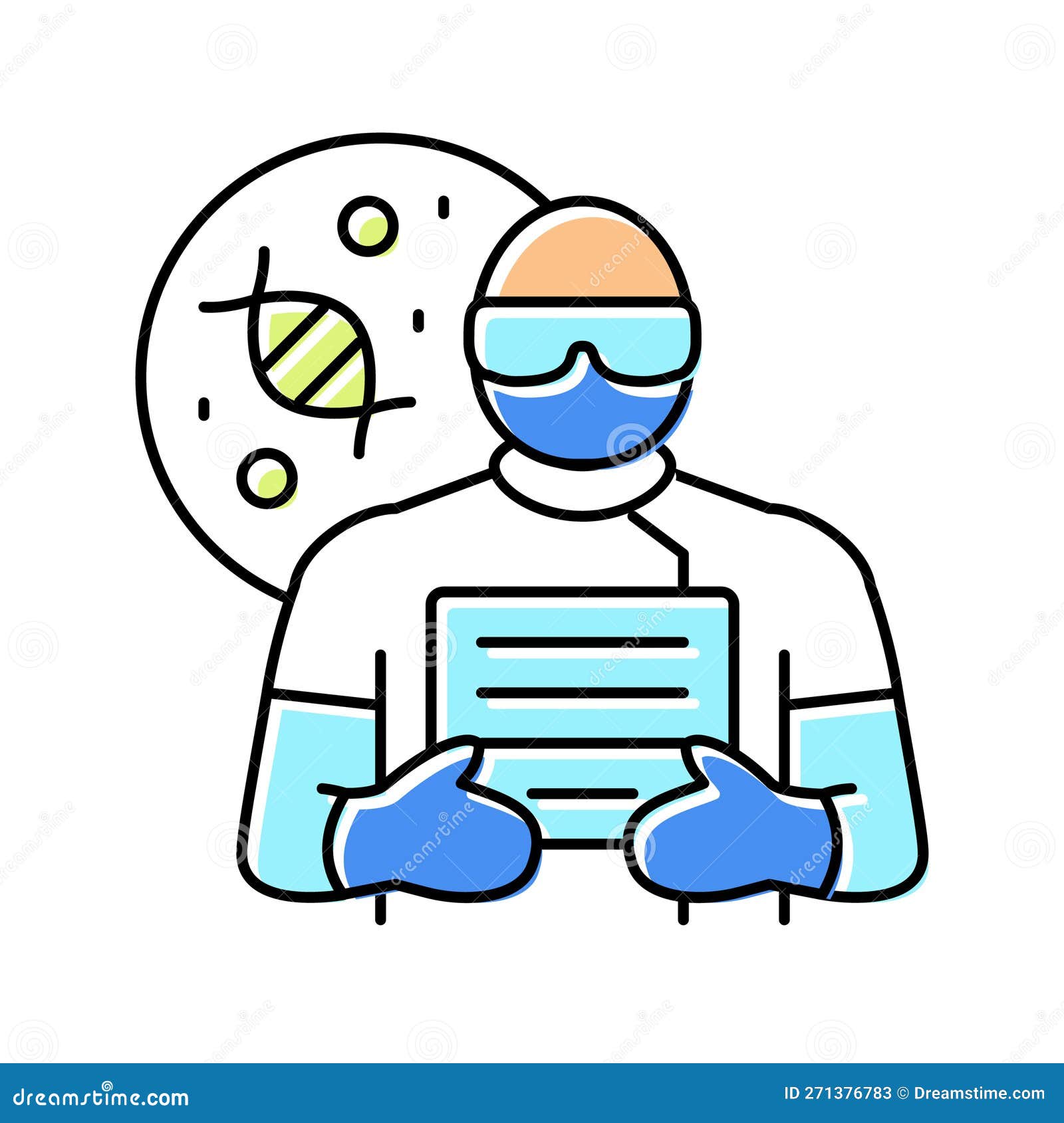 Biomedical Engineer RGB Color Icon Cartoon Vector | CartoonDealer.com ...