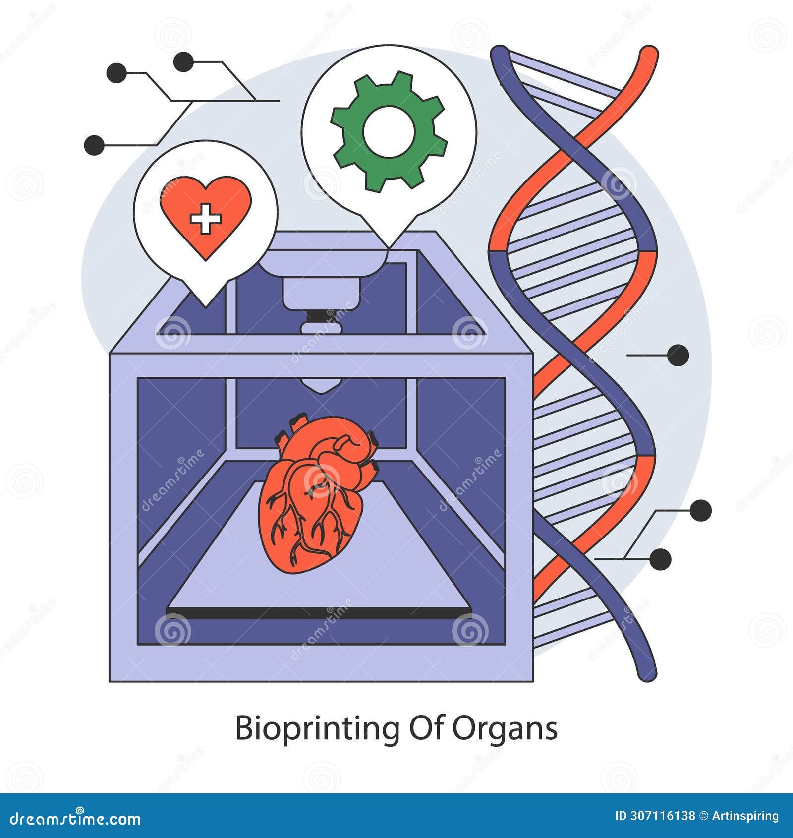 Biomedical Engineering Concept. Flat Vector Illustration ... Biomedical Engineering Concept. Flat Vector Illustration ...