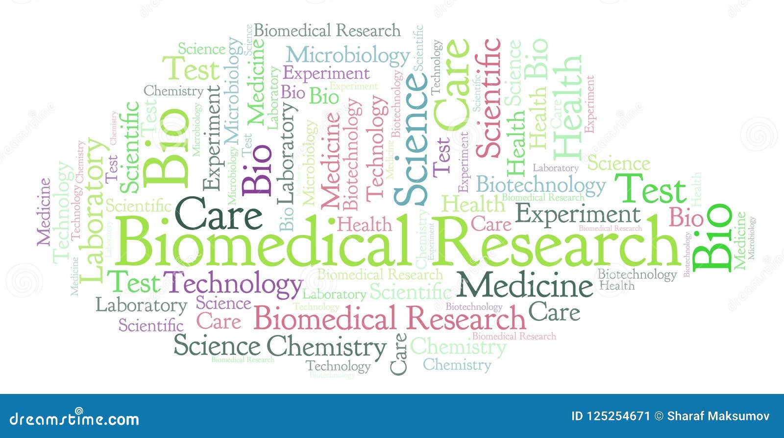 Biomedical Research - Research Concept With Stylized Lab Equipment ...