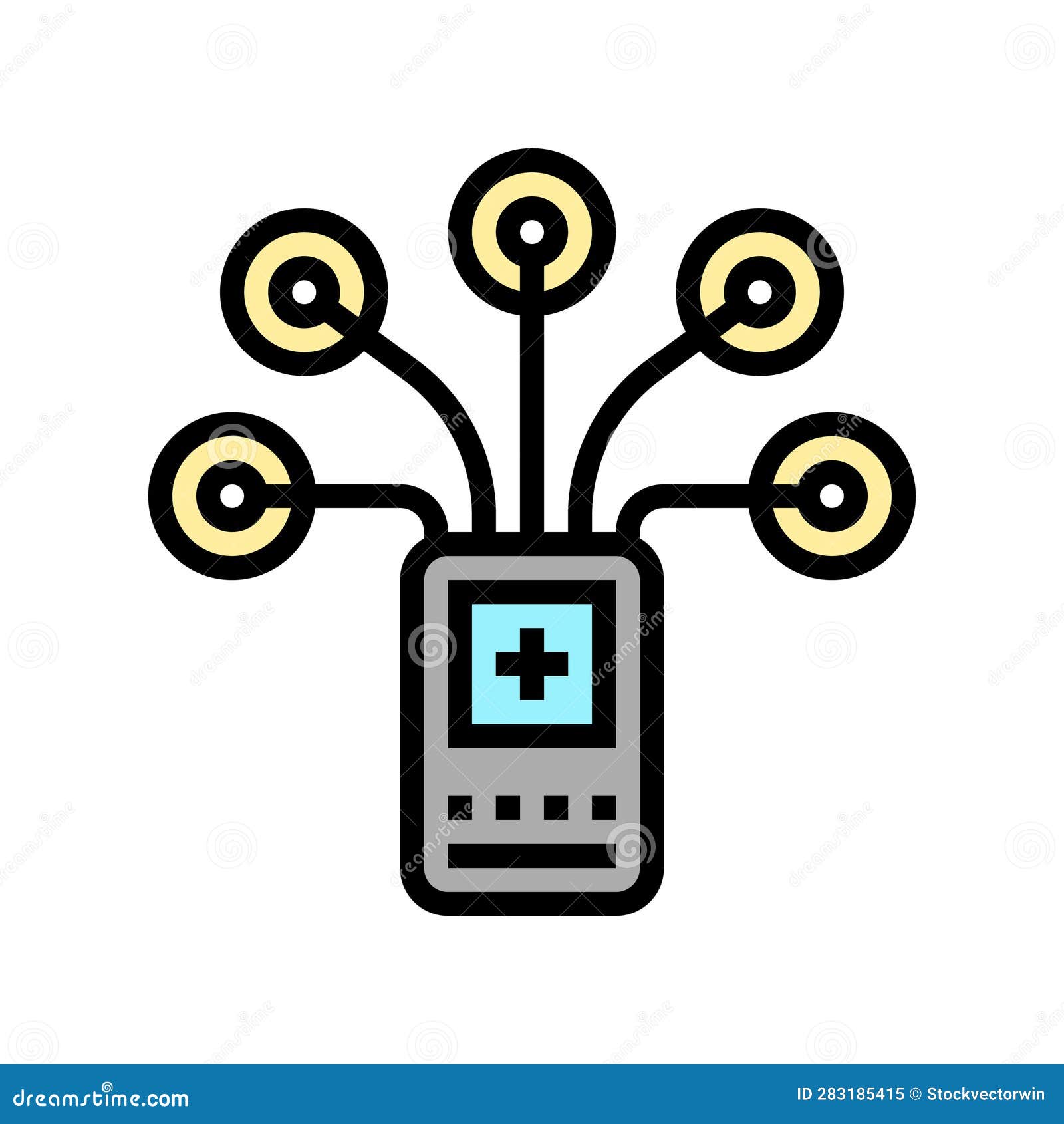 Biomedical Sensor Color Icon Vector Illustration Stock Vector ...