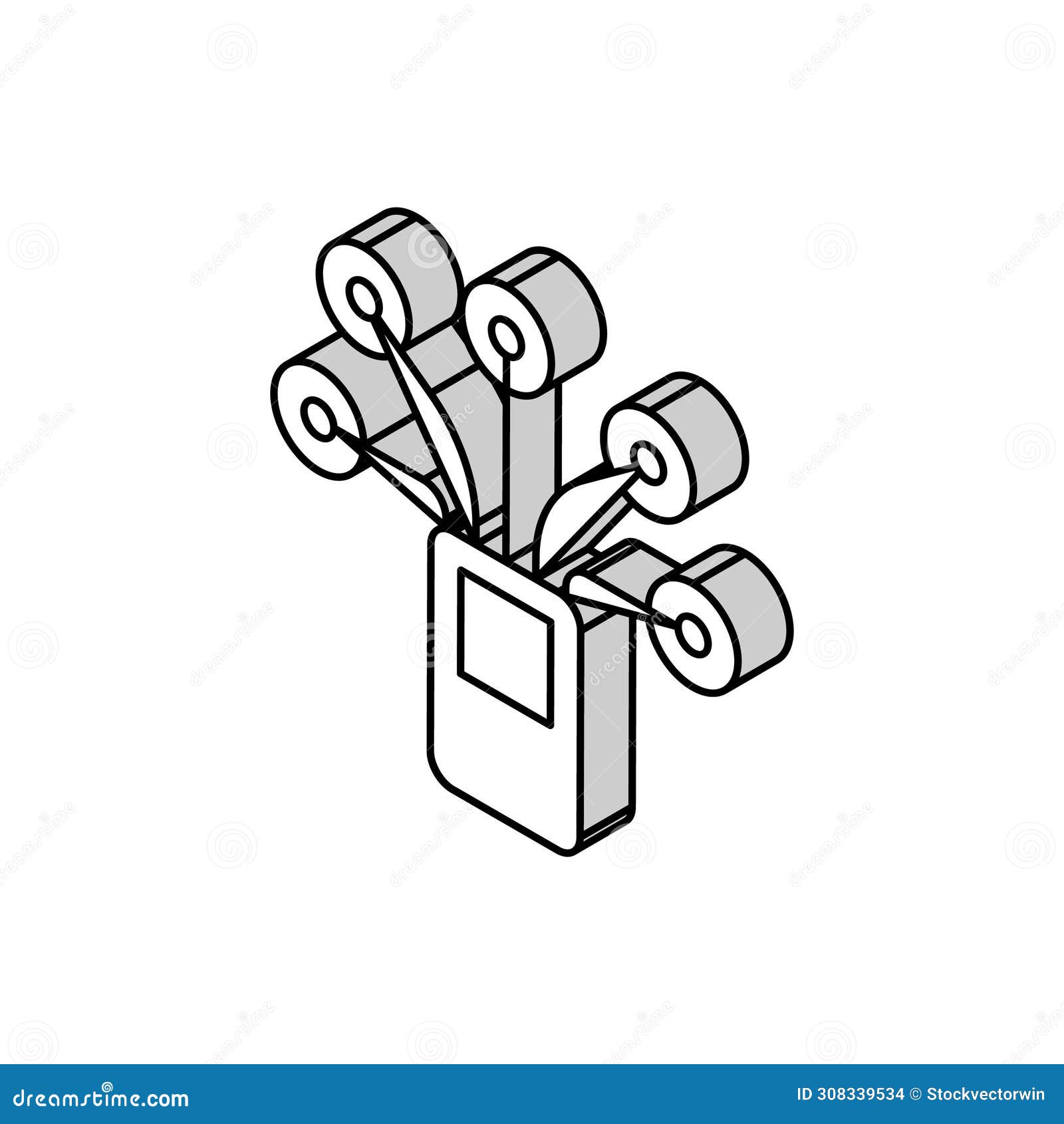 Biomedical Sensor Isometric Icon Vector Illustration Stock Vector ...