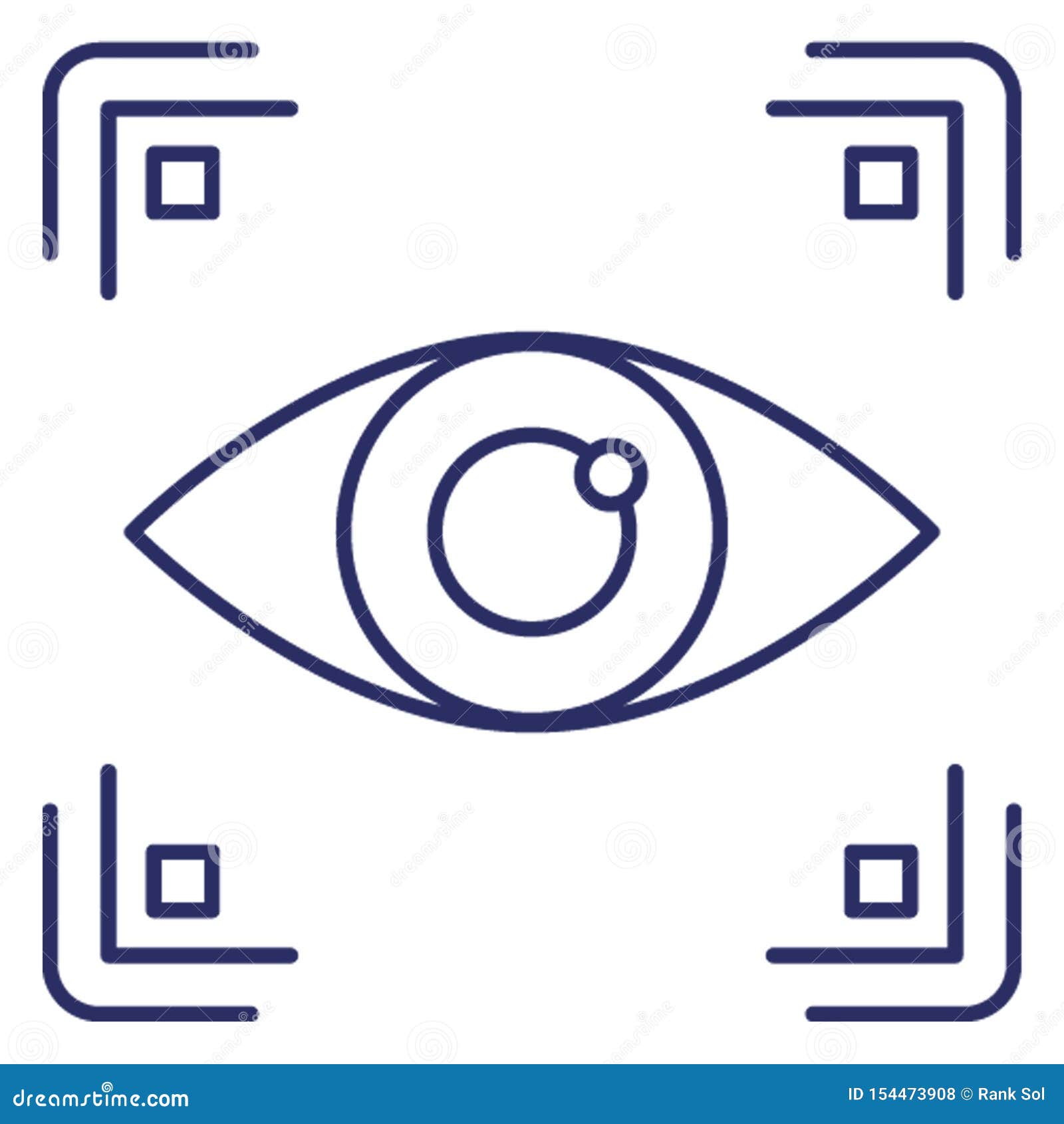 Biometric Access, Biometric Eye Identification Vector Icon Which Can ...