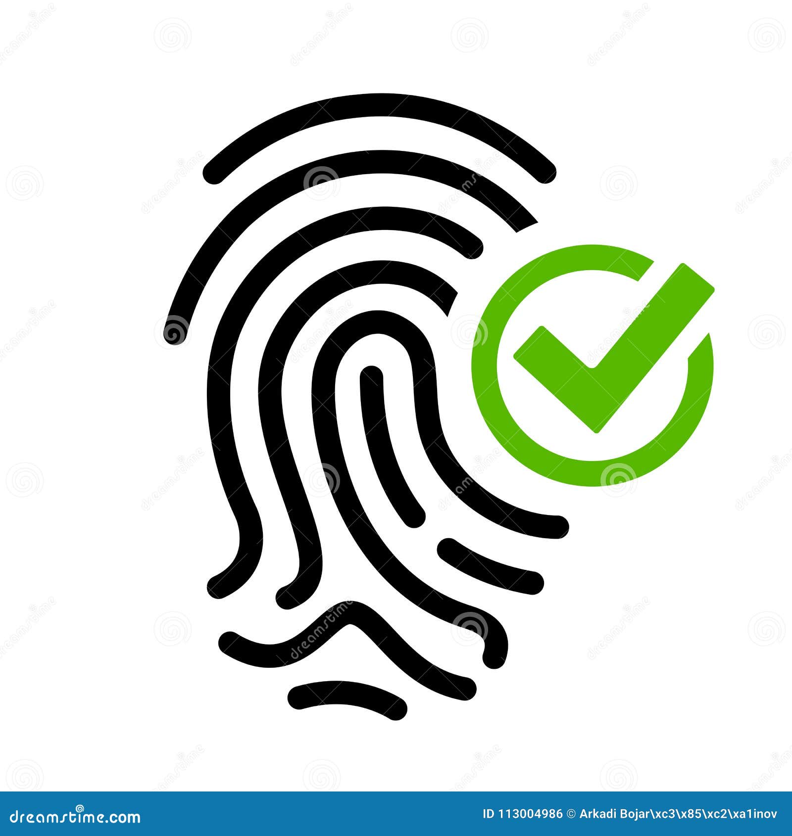 Biometric Access Granted Vector Icon Stock Vector - Illustration of ...