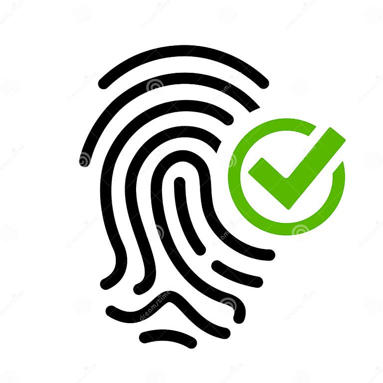 Biometric Access Granted Vector Icon Stock Vector - Illustration of ...