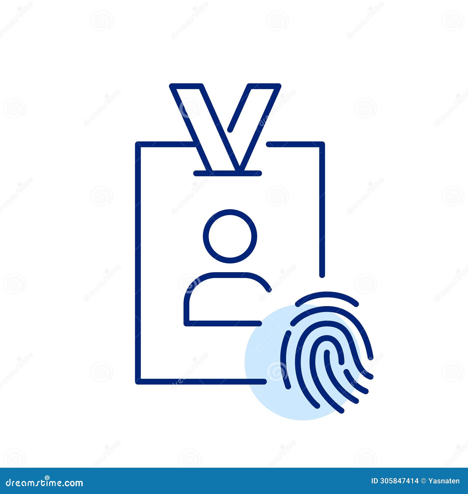 Biometric Approval Personal Access Id Card. Pixel Perfect, Editable ...