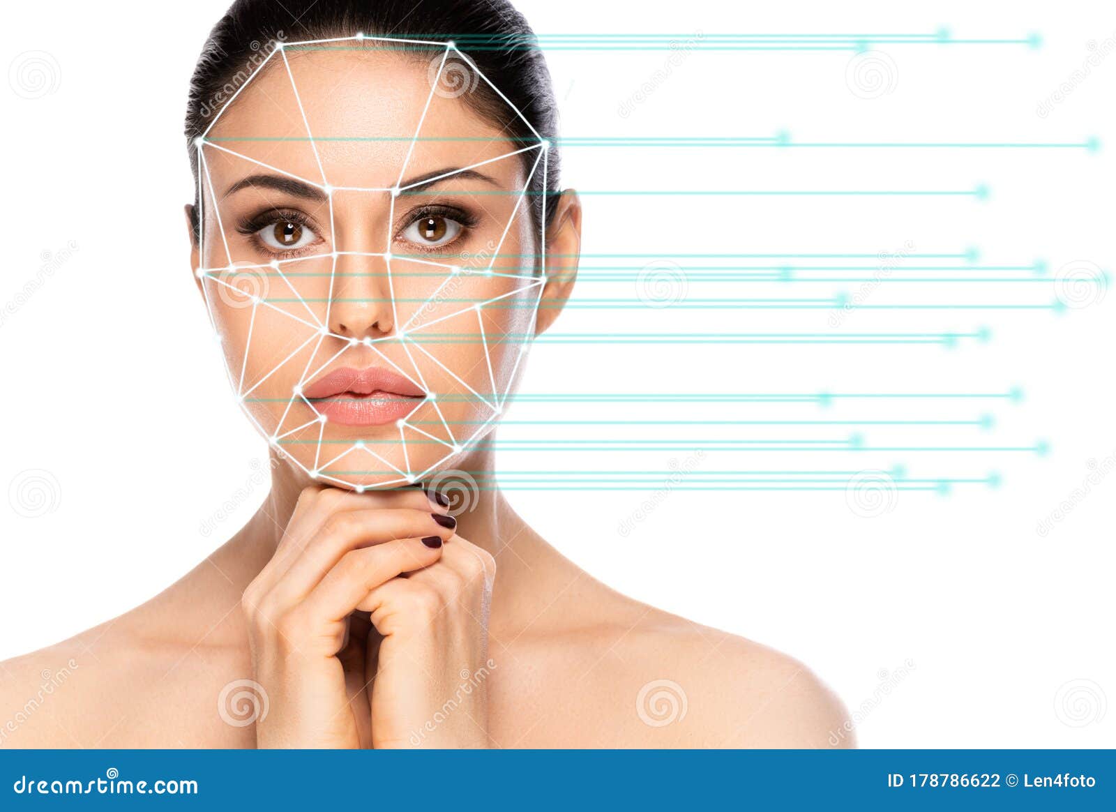 Biometric Authentication Concept. Facial Recognition System of ... Biometric Authentication Concept. Facial Recognition System of ...