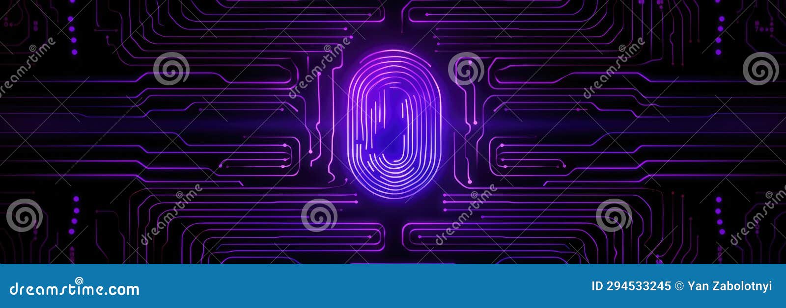 Biometric Authentication Fingerprint Scanning Cybersecurity Conceptual ...