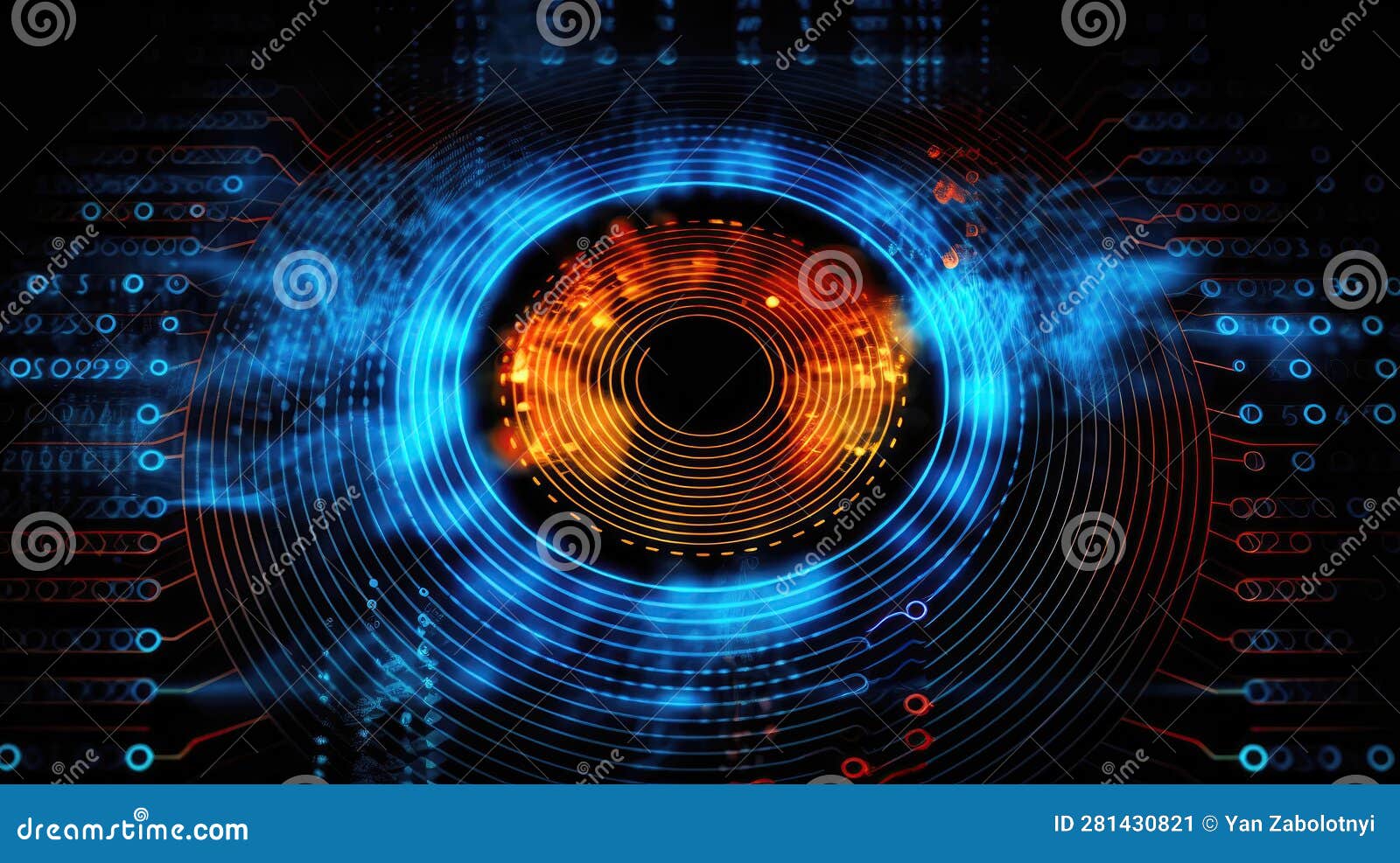 Biometric Authentication Fingerprint Scanning Trading Chart Background ...