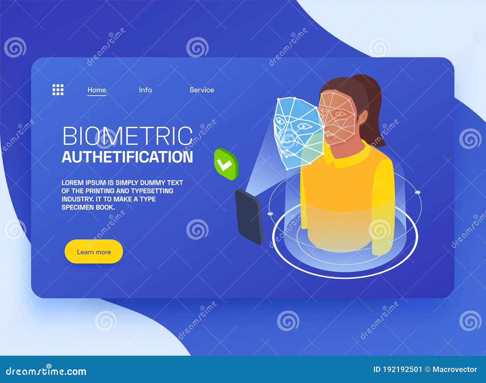 Biometric Authentication Isometric Banner Stock Illustration ... Biometric Authentication Isometric Banner Stock Illustration ...