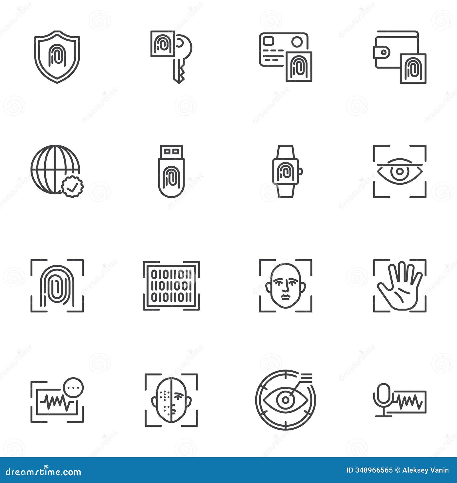 Biometric Authentication Methods Isometric Flowchart Vector