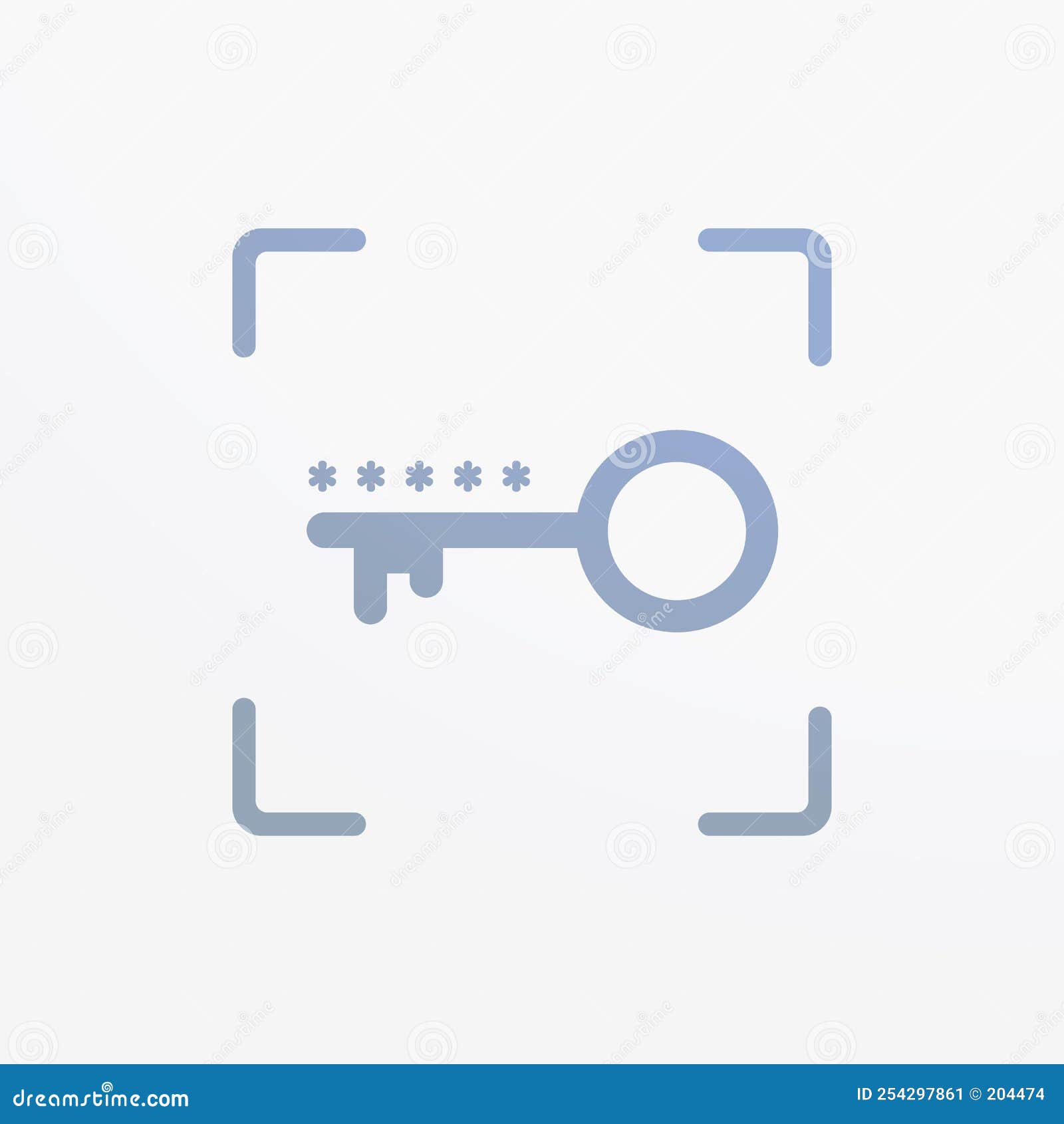 Biometric Authentication - Password-Free Security Vector Icon. Single ...