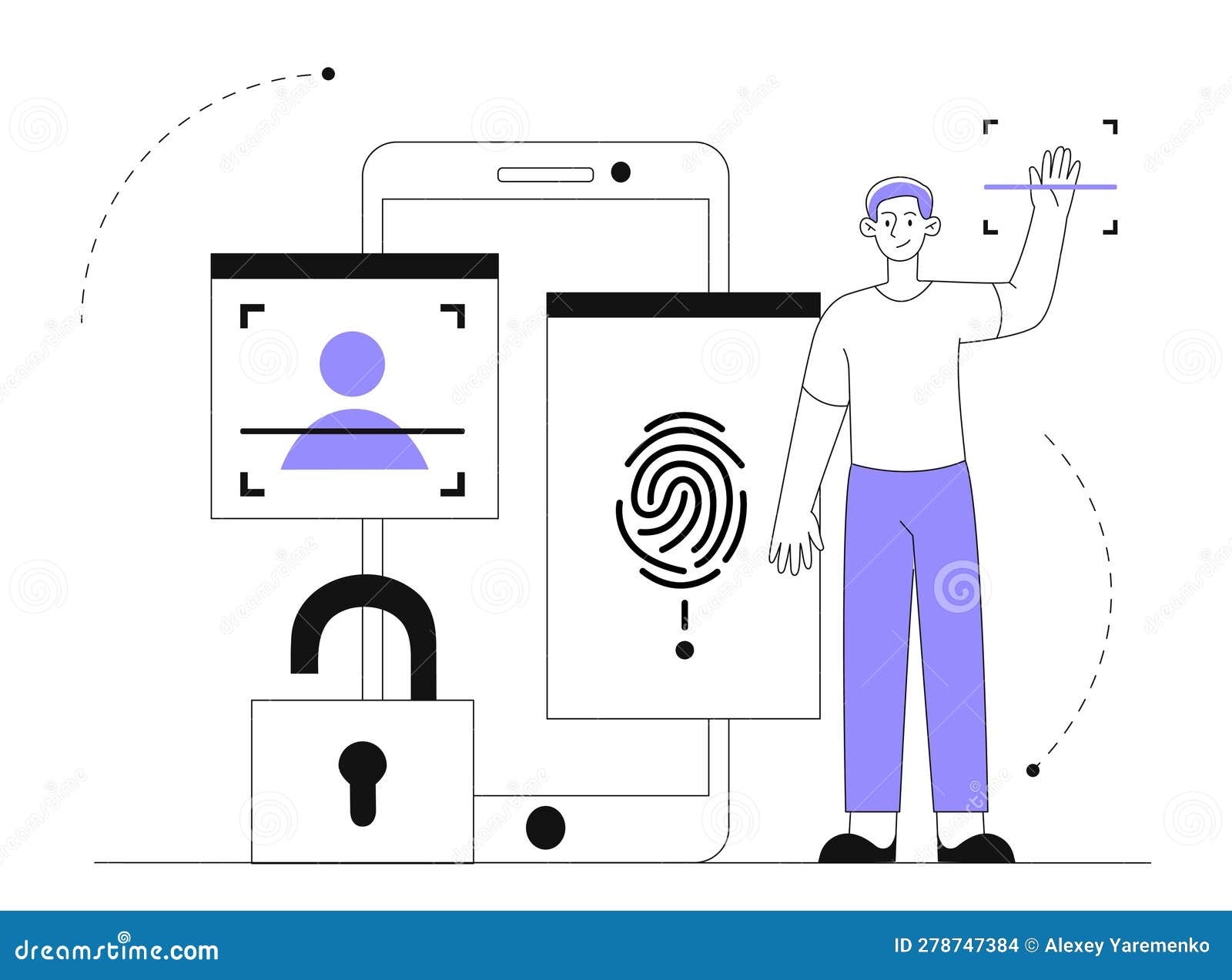 Biometric Authentication Vector Concept Stock Vector - Illustration of ...