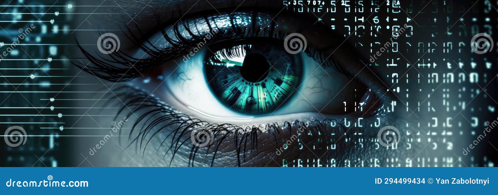 Biometric Data Encryption for Protected Information Stock Illustration ...