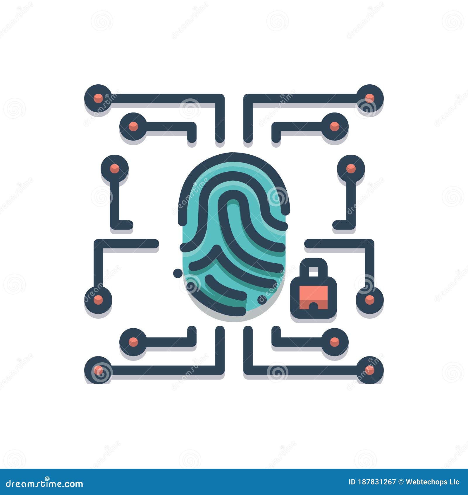 Security Authorization Line Icon Set, Identification Scanner Symbols ...