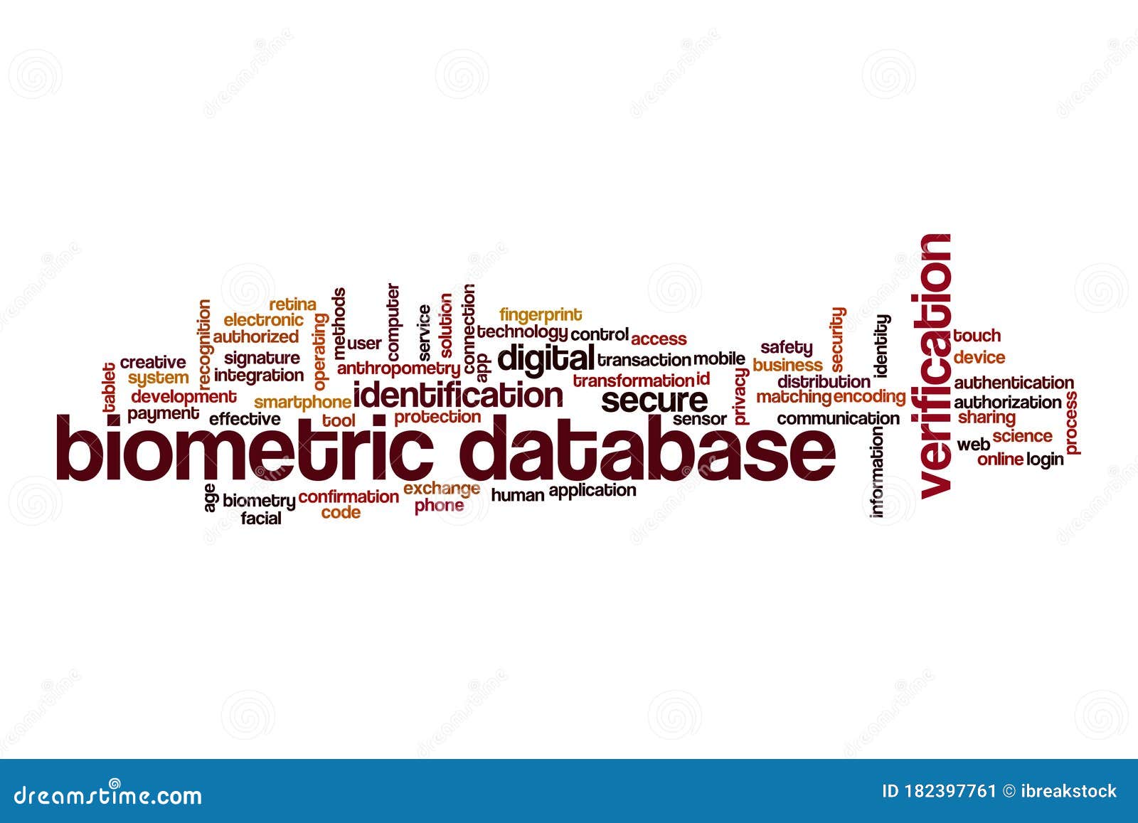 Biometric Database Word Cloud Concept Stock Illustration - Illustration ...