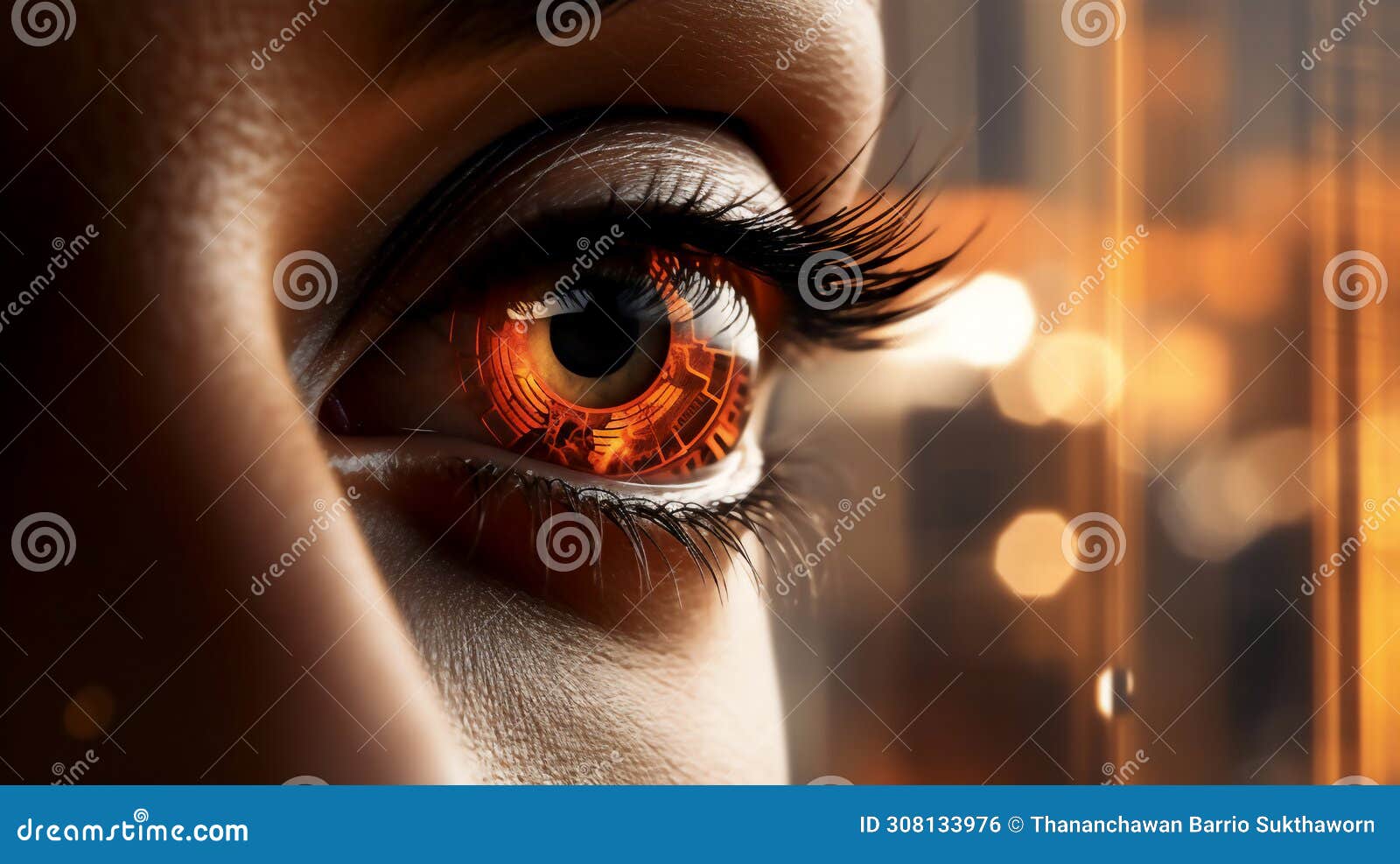 Biometric Eye Scanner, Iris Identity Scanning for Security ...