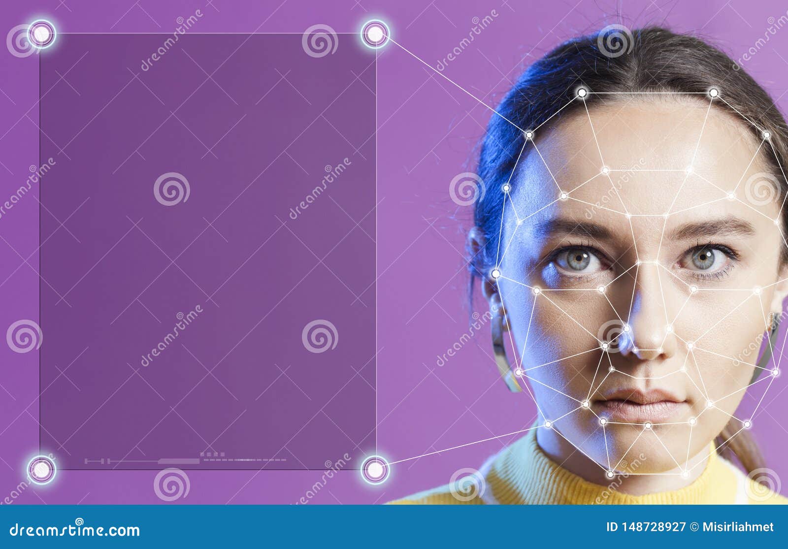 Biometric Face Detection Stock Image Image Of Facial 148728927