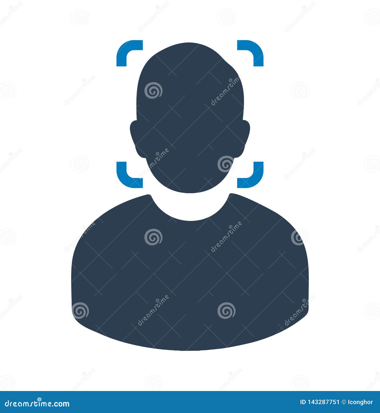 Biometric Face Recognition Icon. Stock Vector - Illustration of ... Biometric Face Recognition Icon. Stock Vector - Illustration of ...