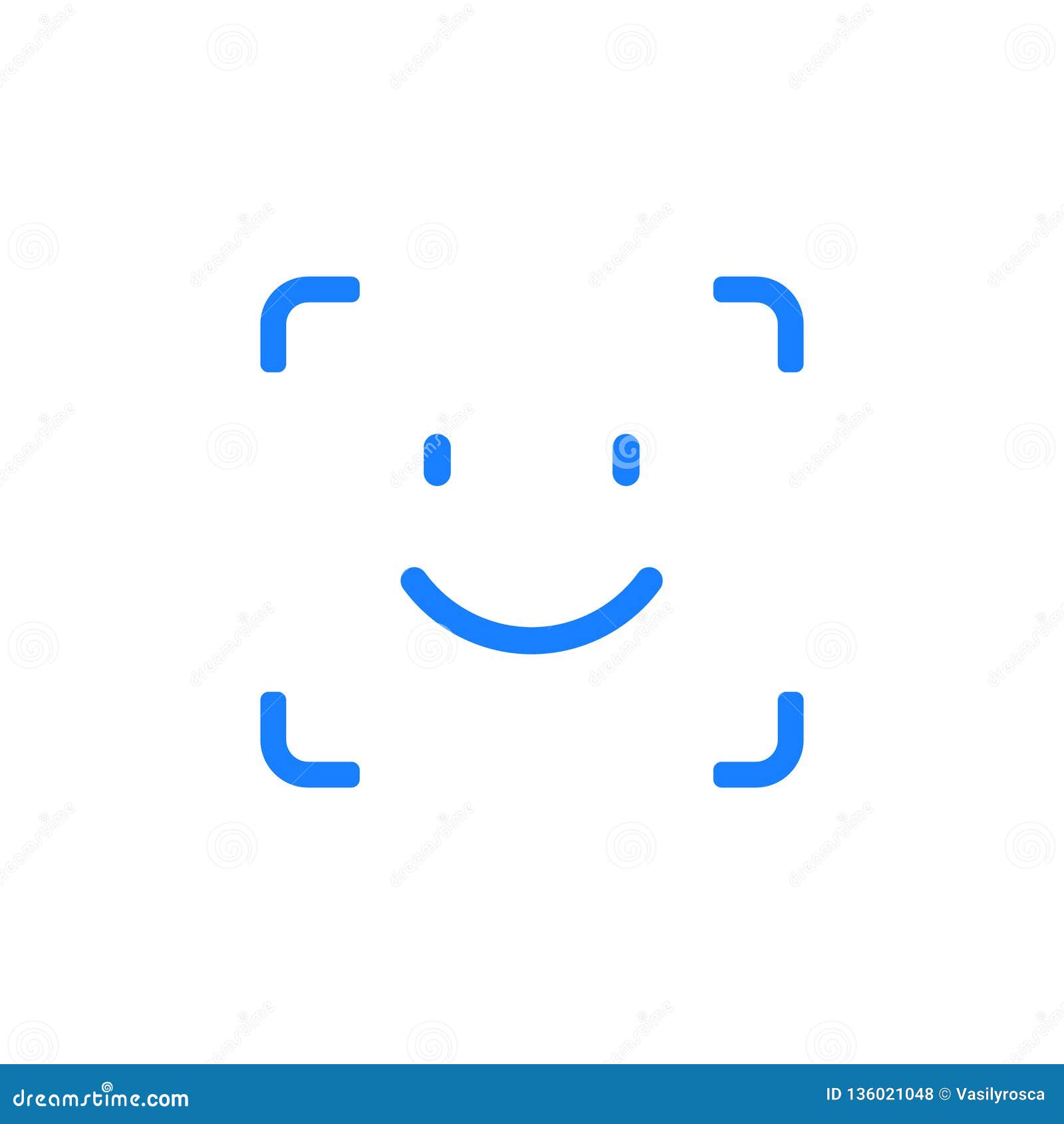 Biometric Face Recognition on Smartphone. Facial Scan Security System ...