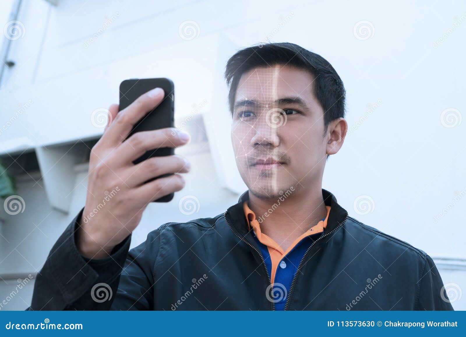 Biometric Facial Recognition on Smartphone. Unlock Smartphone As Stock ... Biometric Facial Recognition on Smartphone. Unlock Smartphone As Stock ...