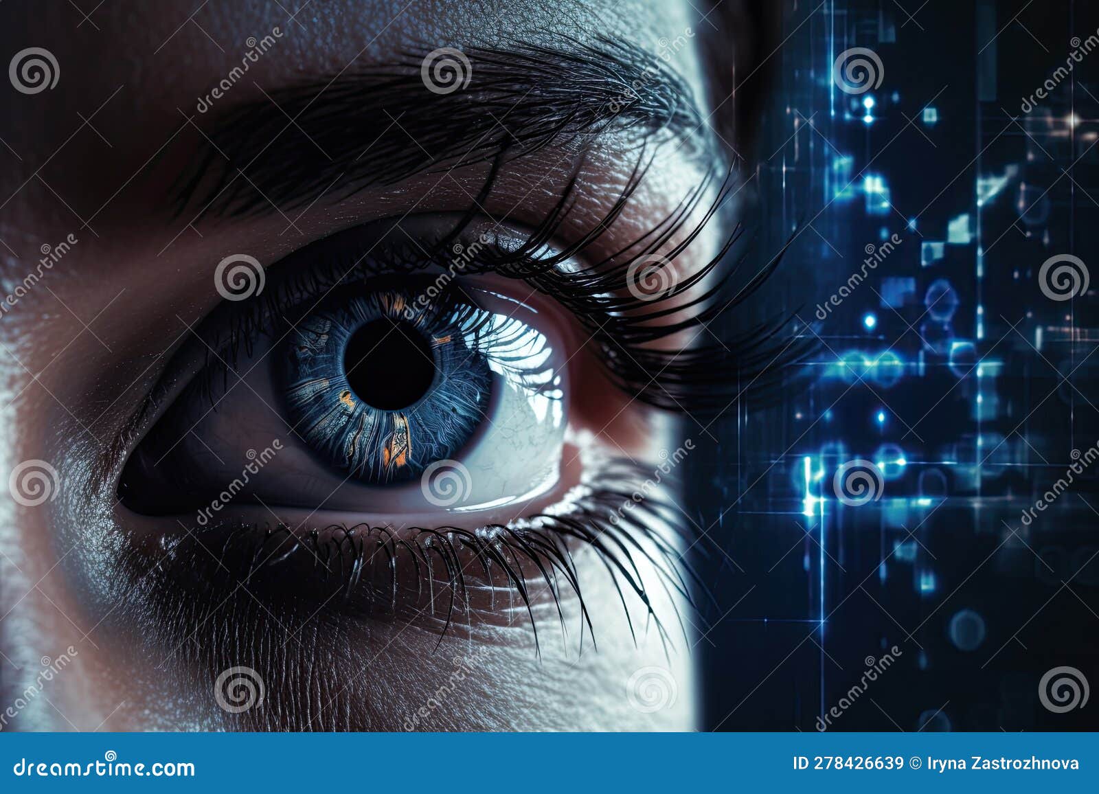 Biometric Female Eye, Innovation and Access Concept. Modern ...