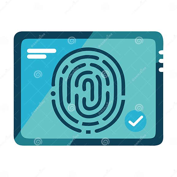 Biometric Fingerprint Authentication Screen Stock Illustration ...