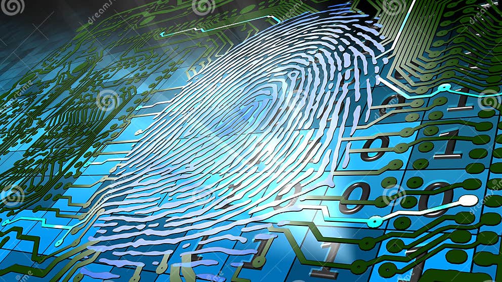 Biometric Fingerprint-based Identification Stock Illustration ...