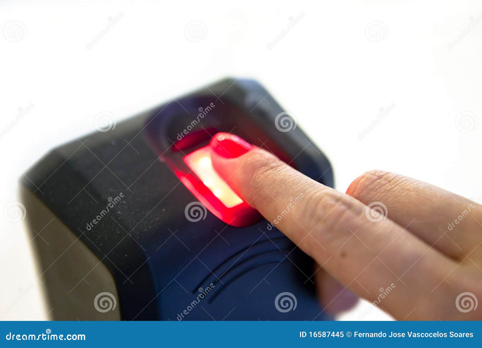 Biometric Fingerprint Reader Stock Image - Image of fingerpass ...