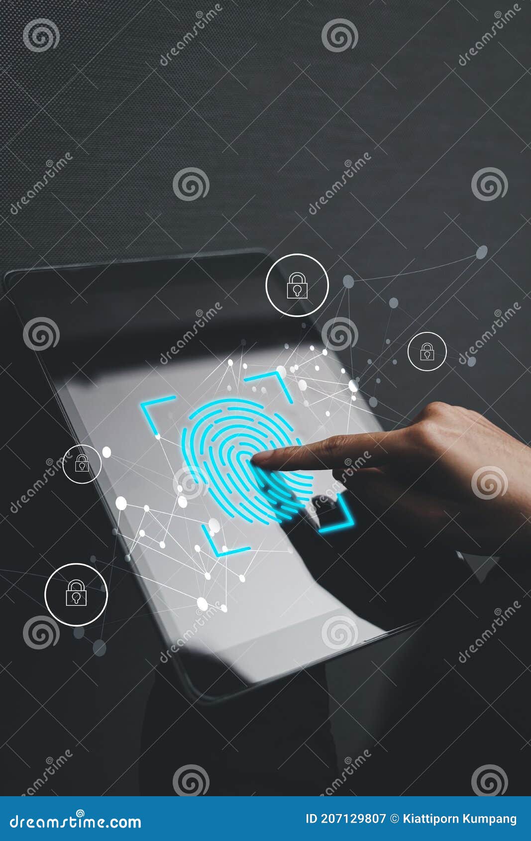 Biometrics Digital Face Scanning, Facial Recognition Software With Hud ...