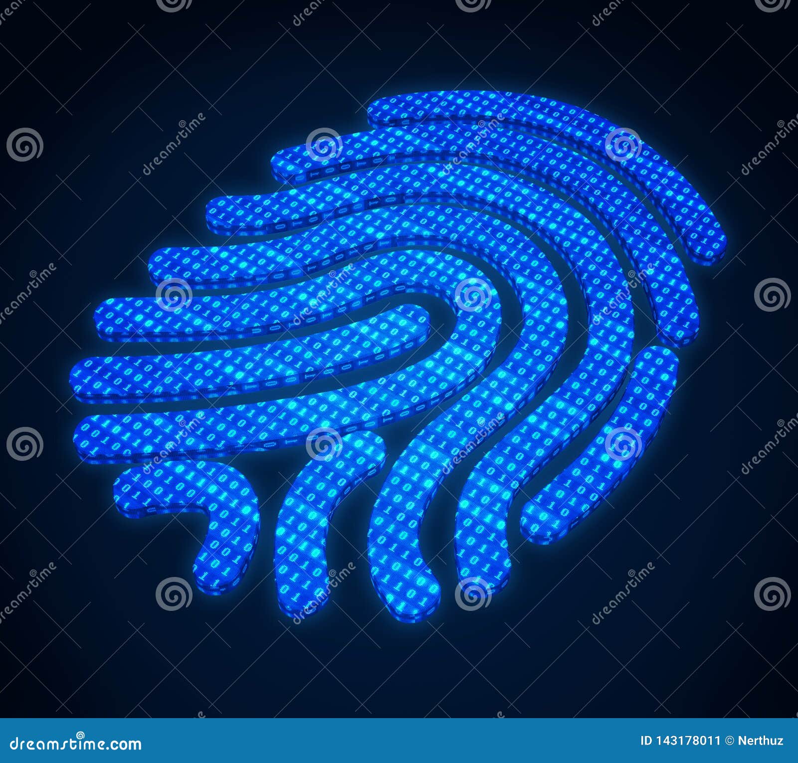 Biometric Fingerprint System Illustration Stock Illustration ...