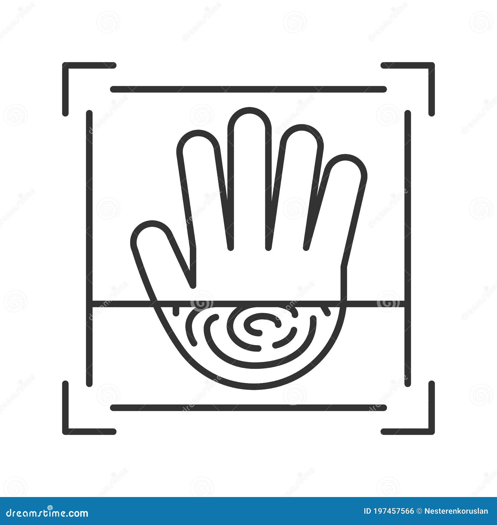 Linear Biometric Identification Icon From Cyber Outline Collection ... Linear Biometric Identification Icon From Cyber Outline Collection ...