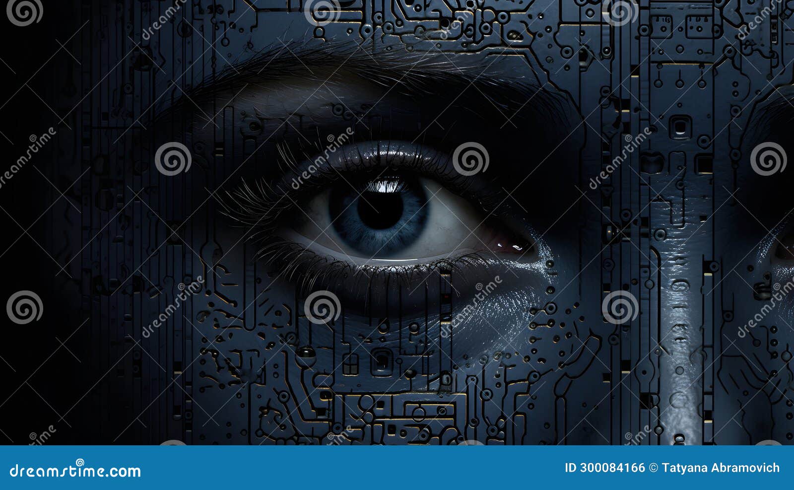 Biometric Hi Tech Security Retina, Eye Scan.. Stock Photo - Image of ...