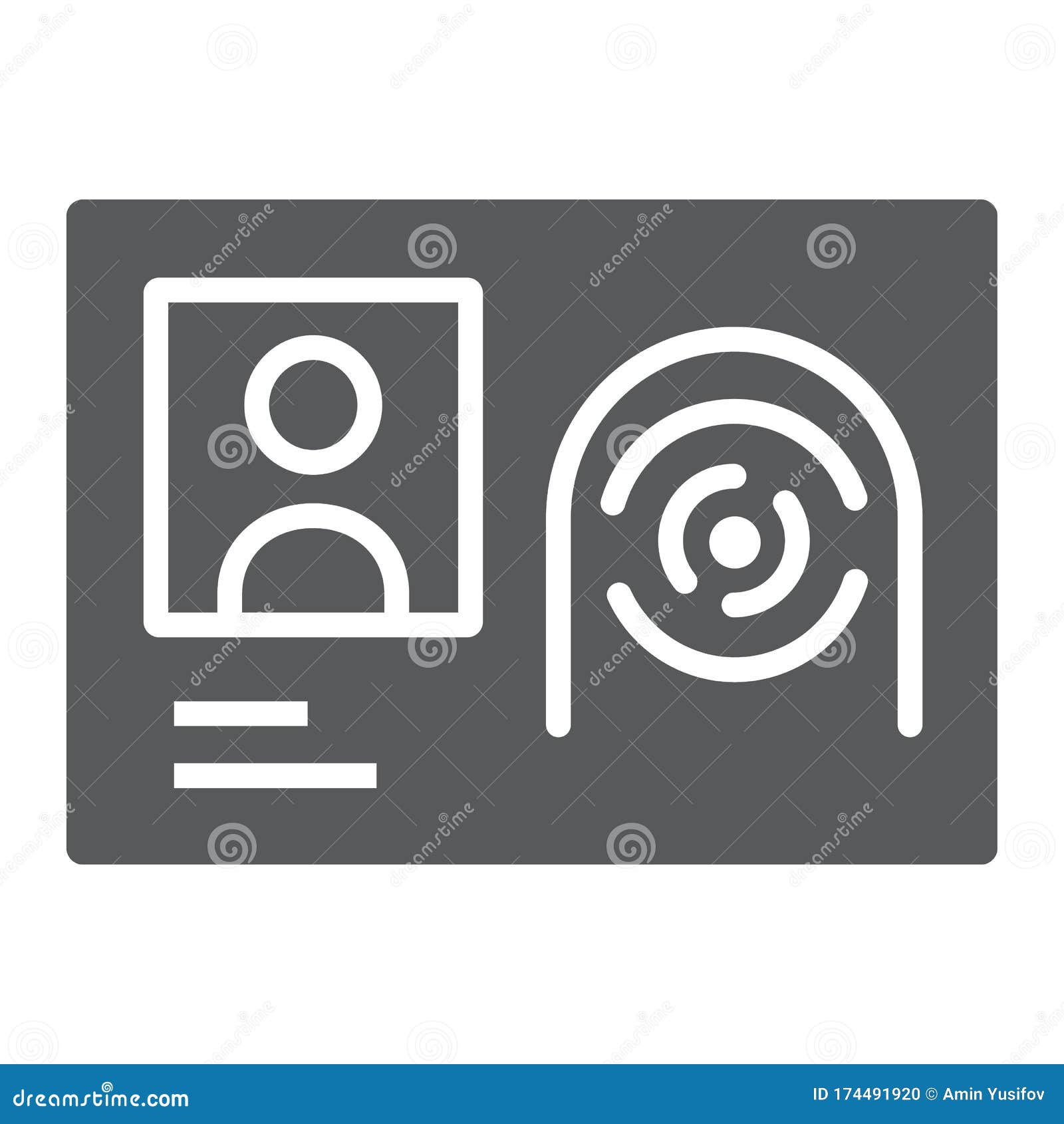 Biometric Id Card Flat Icon. Colored Sign From Futurictic Technology ...