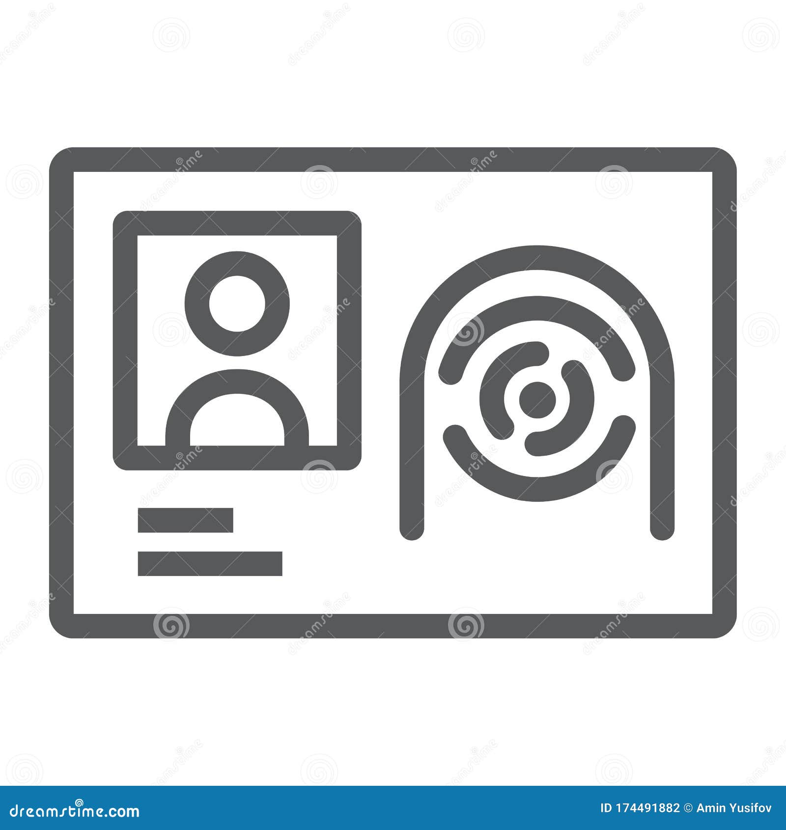Biometric Id Card Flat Icon. Colored Sign From Futurictic Technology ...