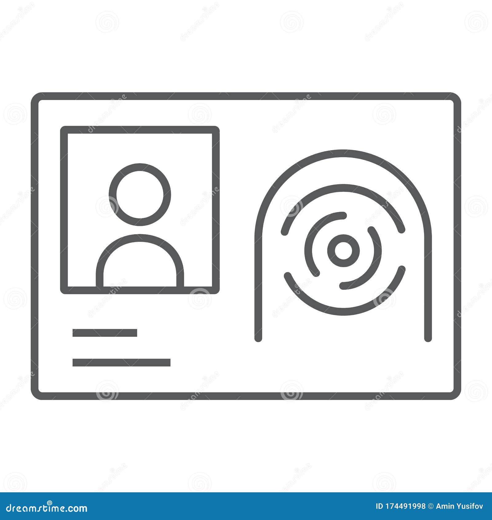 Biometric Id Card Flat Icon. Colored Sign From Futurictic Technology ...