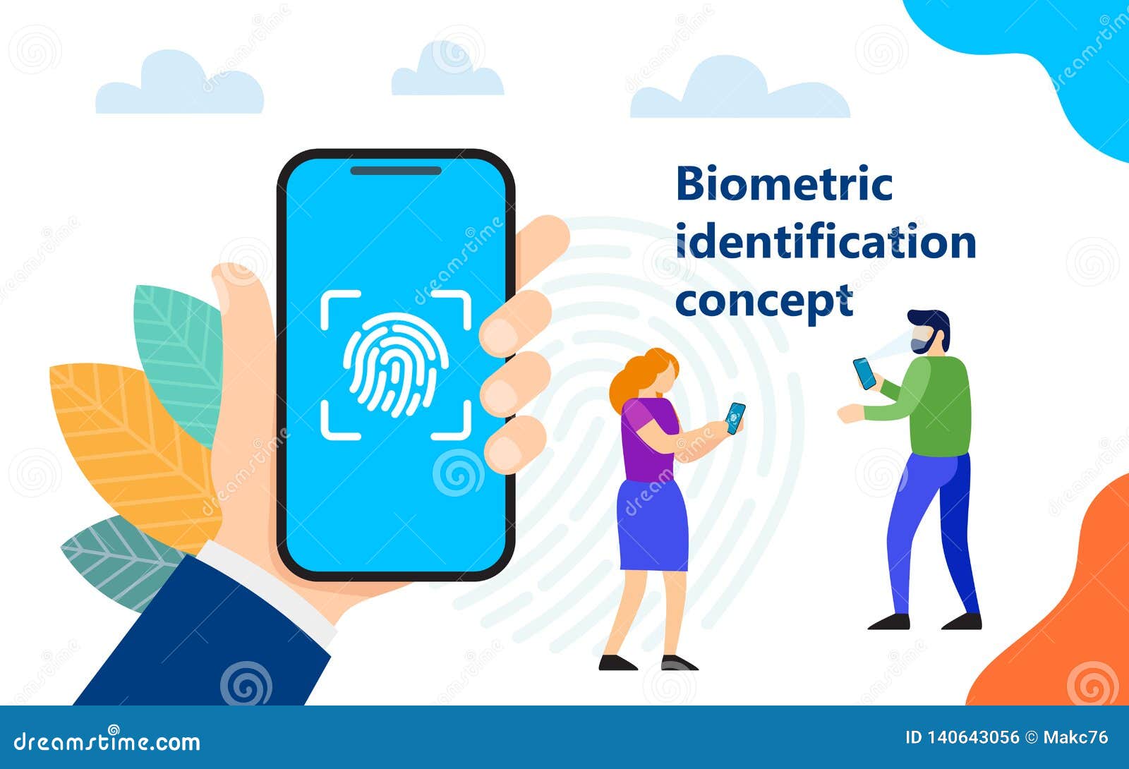Biometric Identification Concept Stock Vector - Illustration of ...