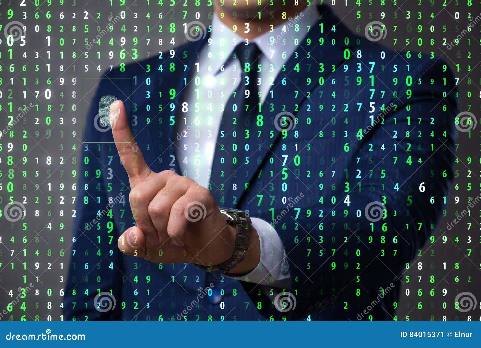 The Biometric Identification Concept with Fingerprints Stock Image ...