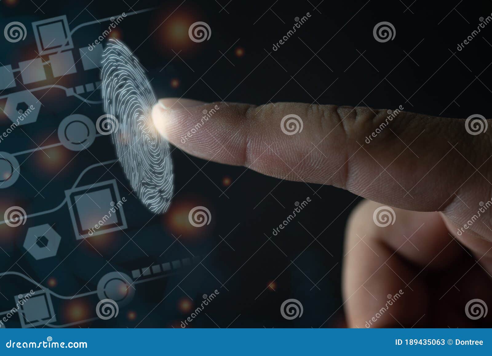 Biometric Identification Concept with Fingerprints Stock Image - Image ...
