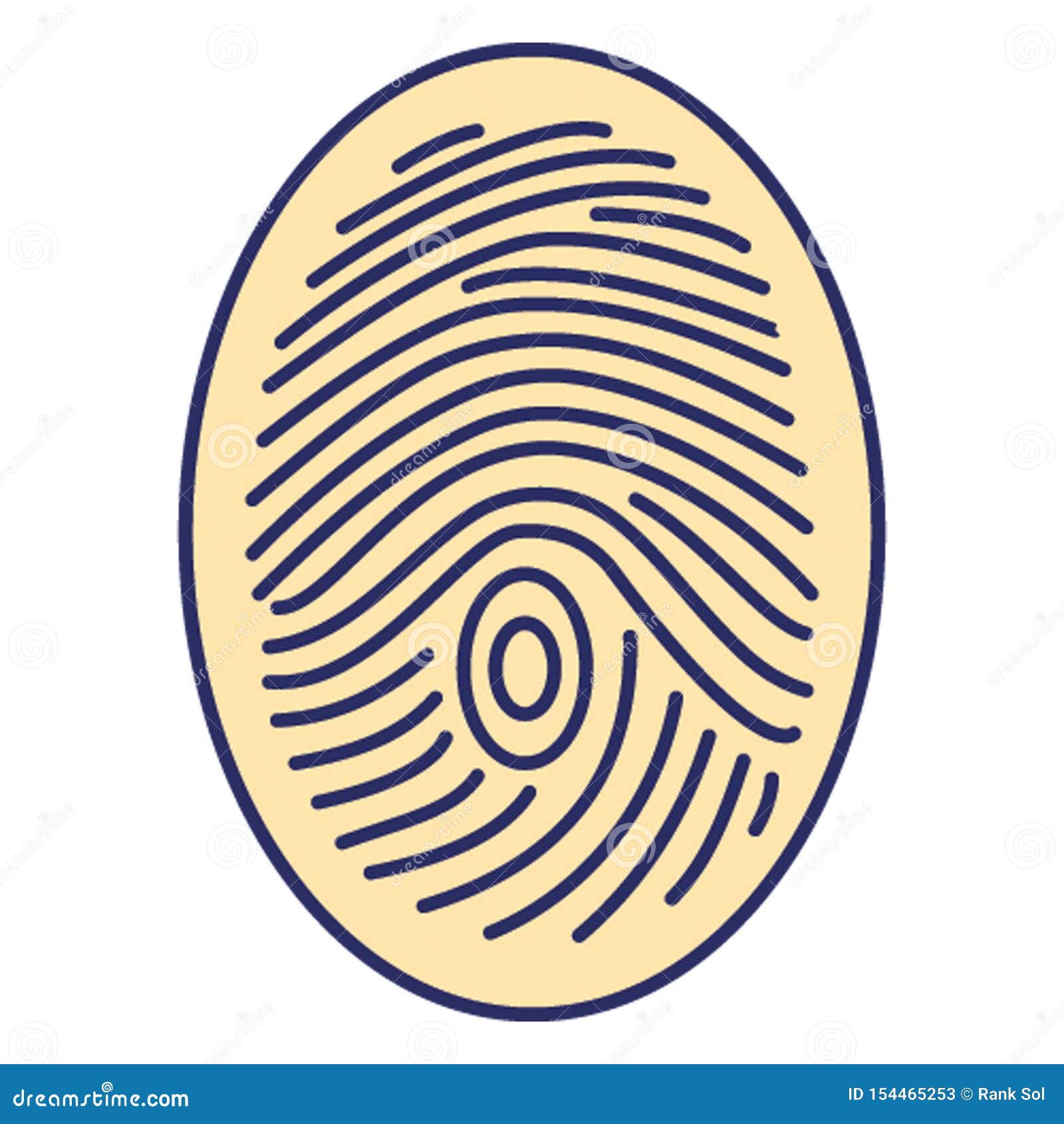 Biometric Identification, Dactylogram Vector Icon Which Can Easily ...