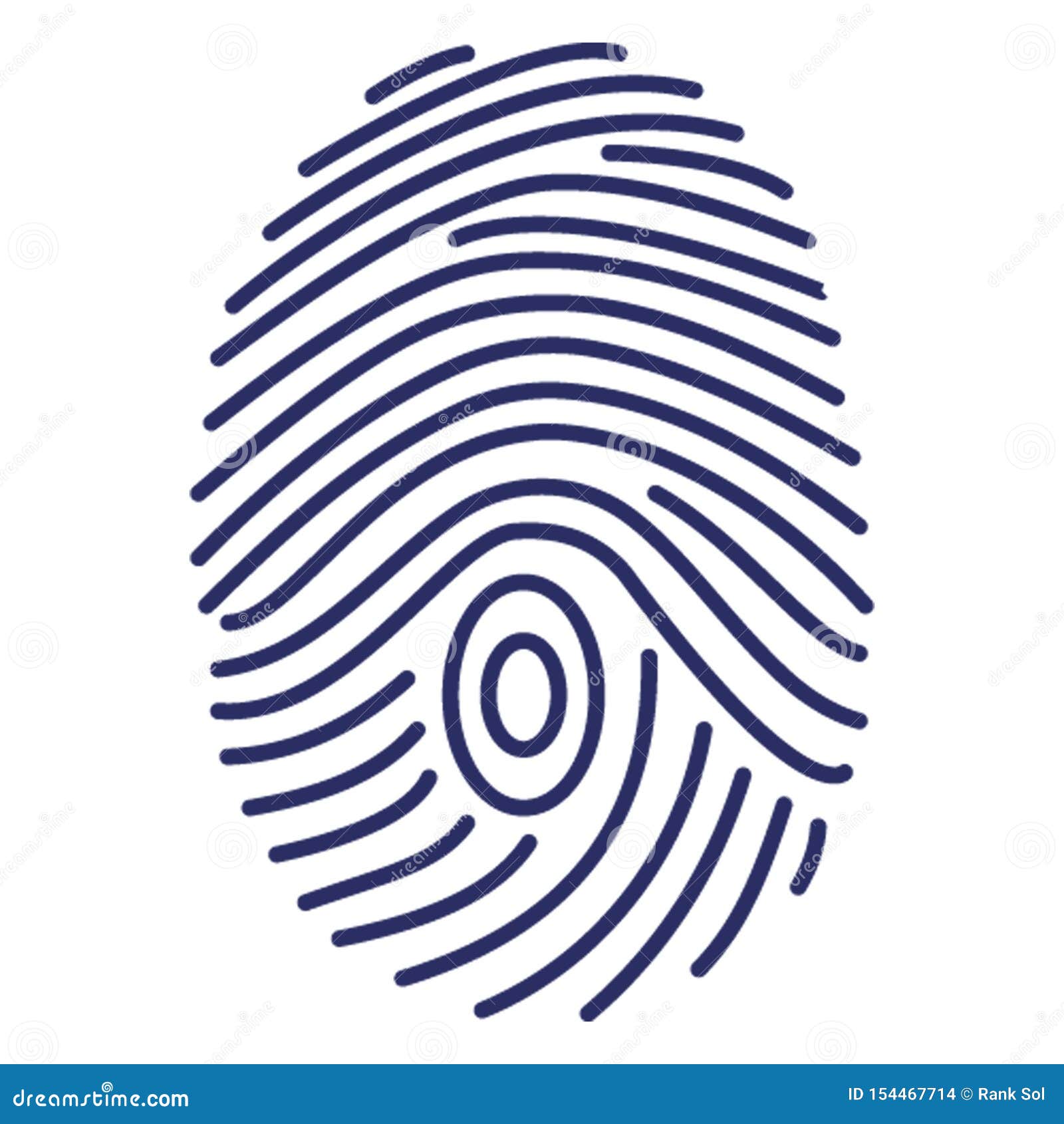 Biometric Identification, Dactylogram Vector Icon Which Can Easily ...