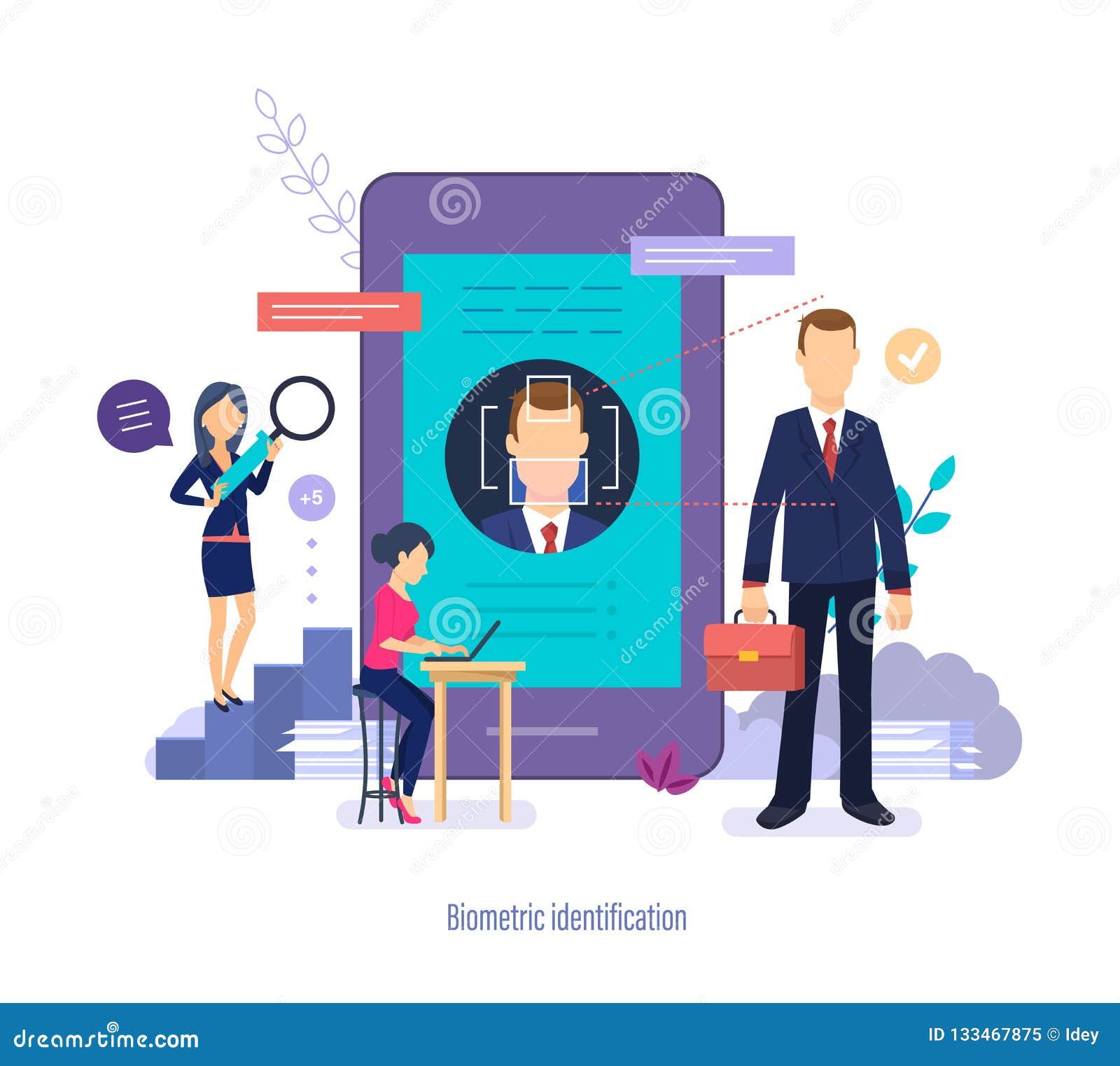 Biometric Identification. Face People Scanner. Face Recognition ...