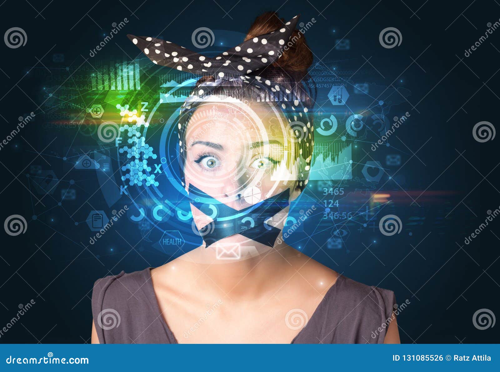 Biometric Identification and Facial Recognition Stock Photo - Image of ...