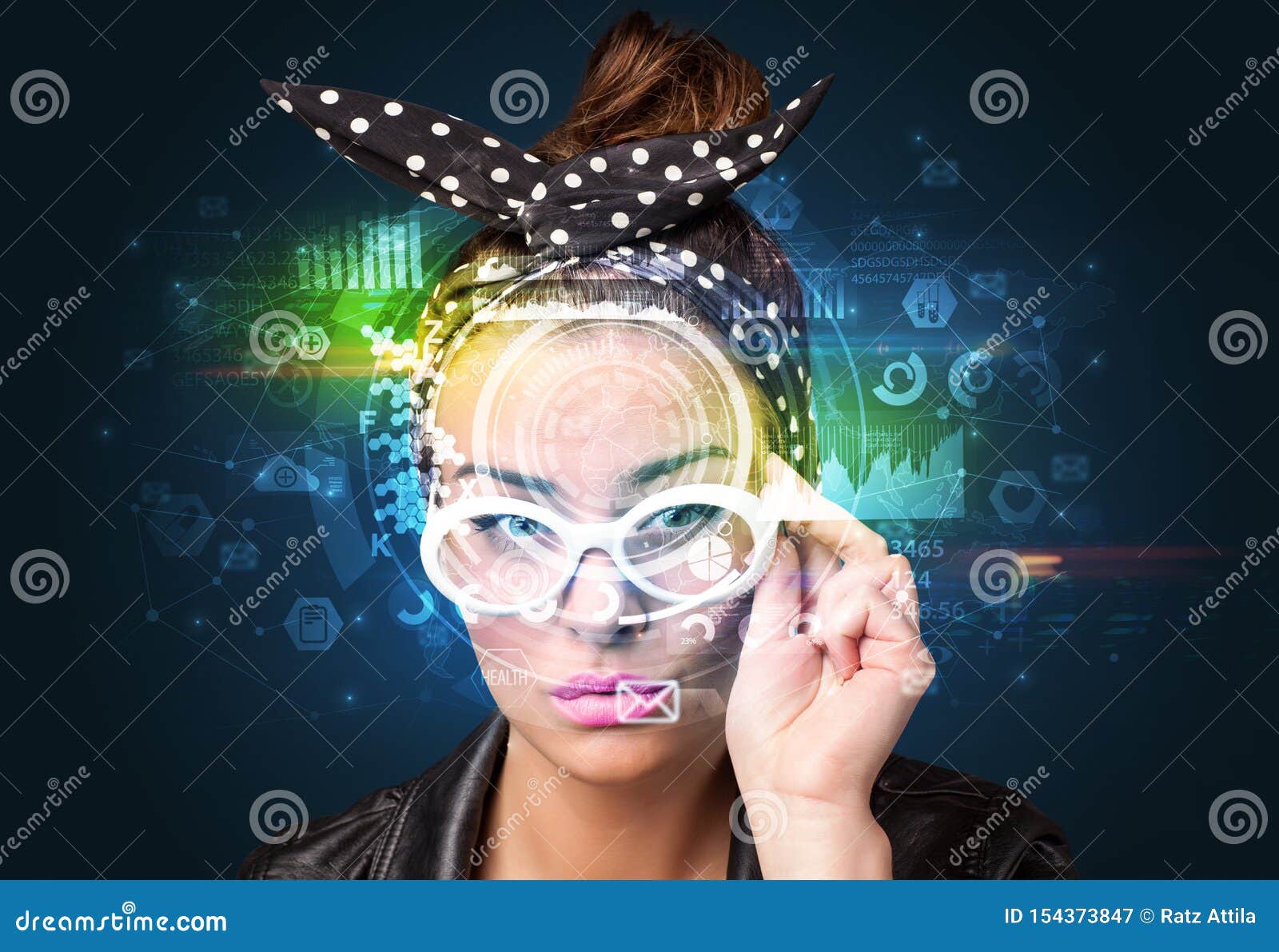 Biometric Identification and Facial Recognition Stock Image - Image of ...