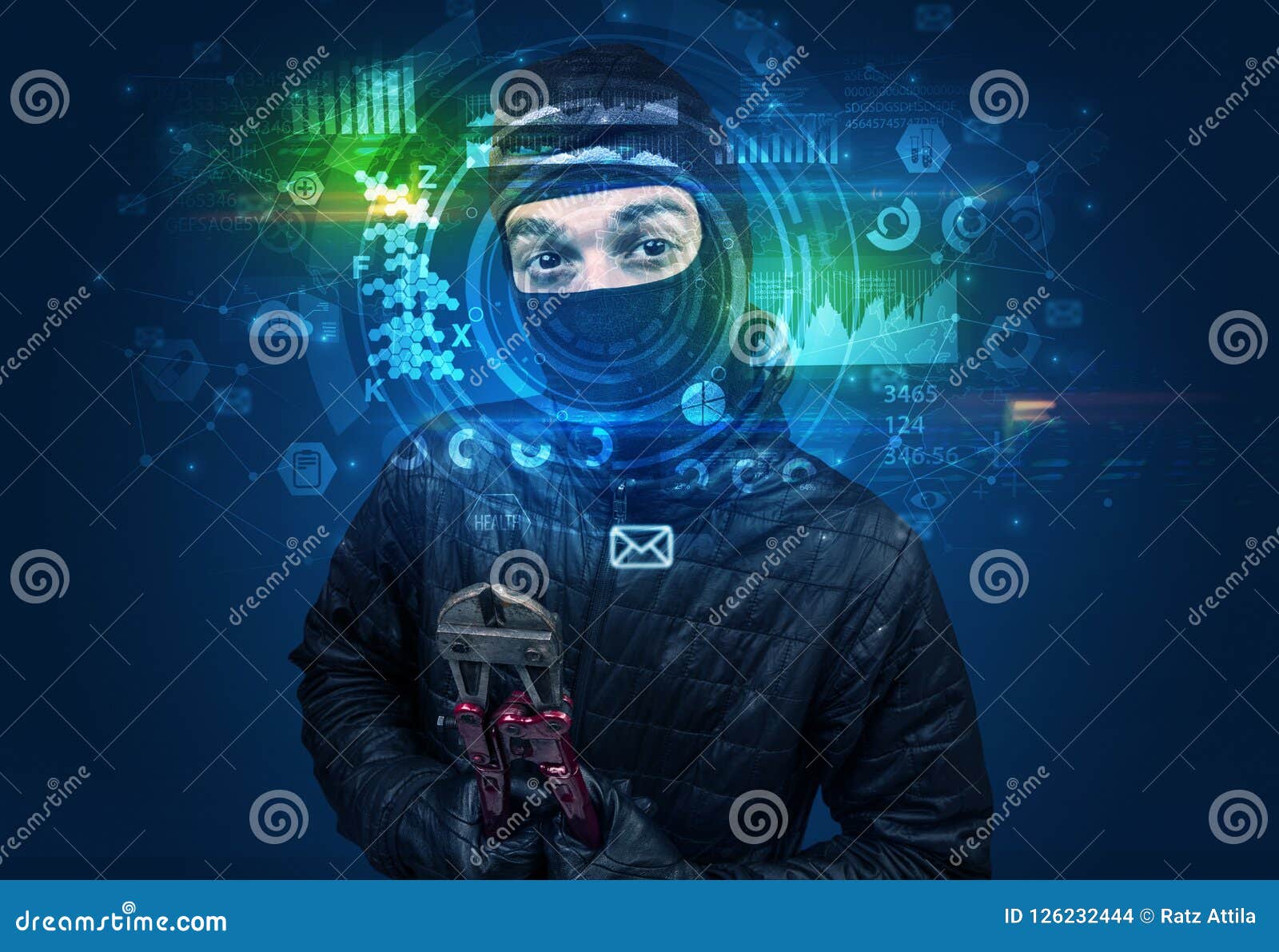 Biometric Identification and Facial Recognition Stock Photo - Image of ...