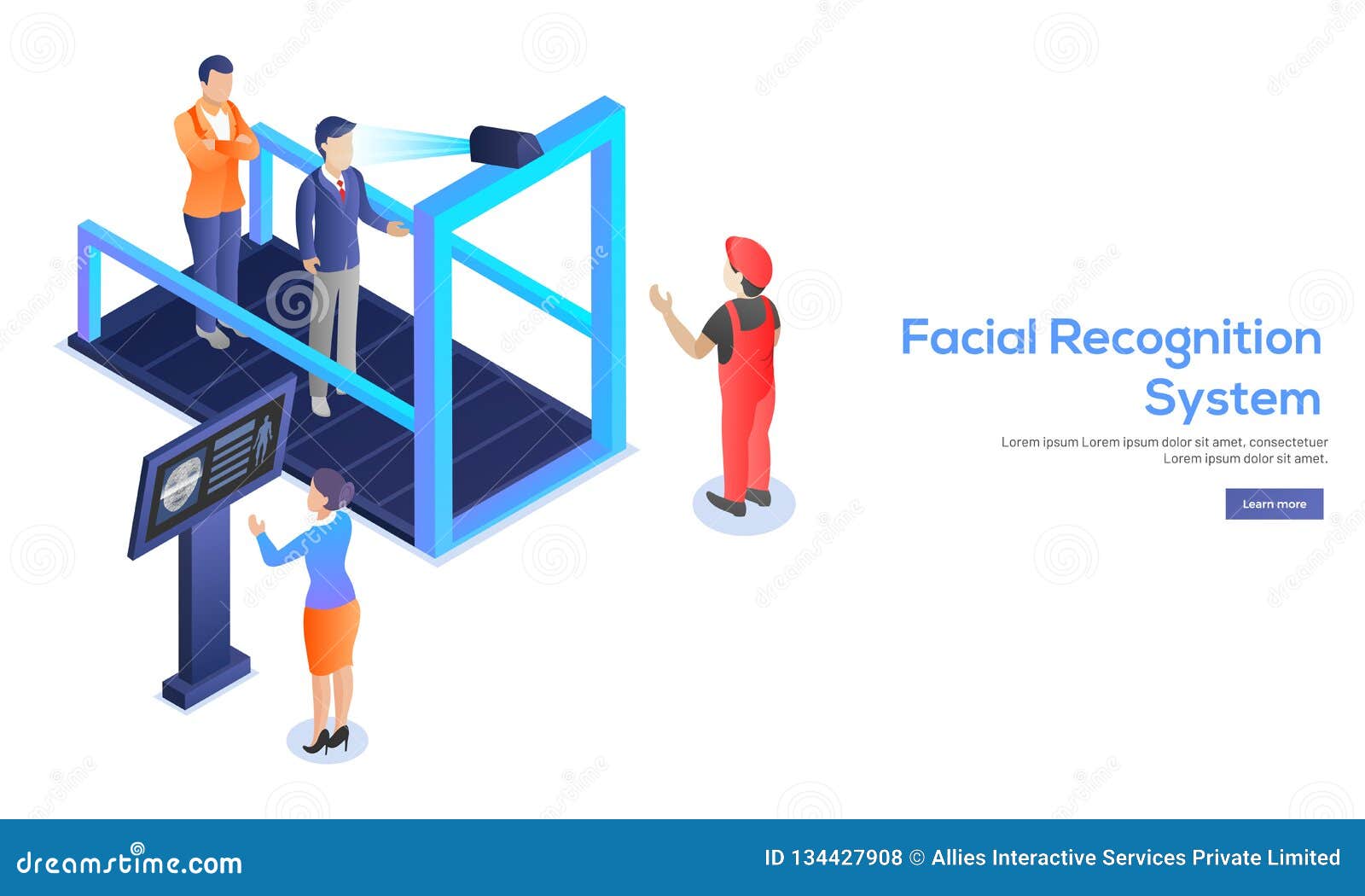 Biometric Identification or Facial Recognition. Stock Illustration ...